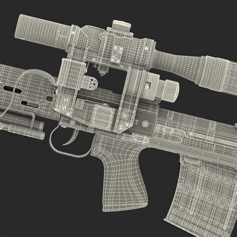 3d Bullpup Sniper Rifle Dragunov Svu Model 3d Molier International