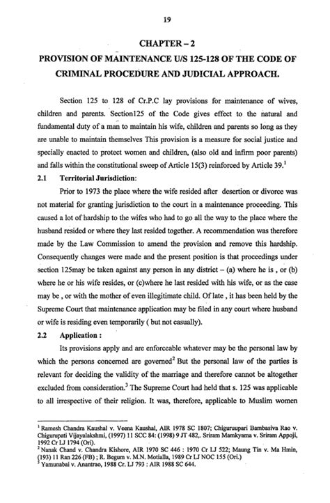 CRPC BOOK CHAPTER PROVISION OF MAINTENANCE U S OF THE CODE OF CRIMINAL PROCEDURE