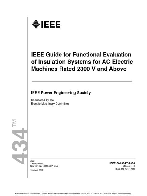 Ieee Guide For Functional Evaluation Of Insulation Systems For A Pdf