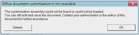 Office Document Customization Is Not Available Techyv