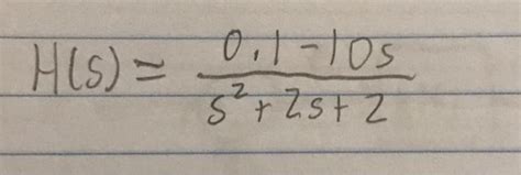 solved make a magnitude and phase bode plot of this transfer