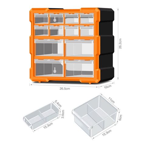 Plastic Box Rectangular Box Tool Box Screw Fittings Classification Grid Multi Grid Storage