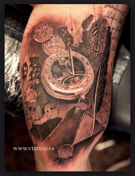 Old Compass Time Tattoos Compass Tattoo Design Compass Tattoo