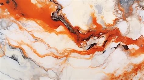 흰색 오렌지 대리석 질감 배경 밝은 색상의 대리석 질감 빛나는 대리석 질감 배경 인공 지능 생성 배경 일러스트 및 사진