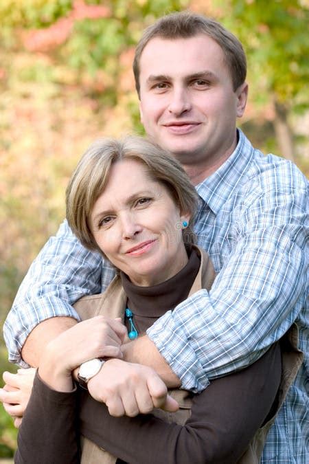 Mature Woman And Young Man Stock Image Image Of Happy 1429159