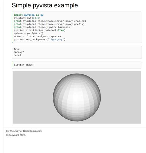 pyvista with trame backend for jupyter book · issue 3932 · pyvista