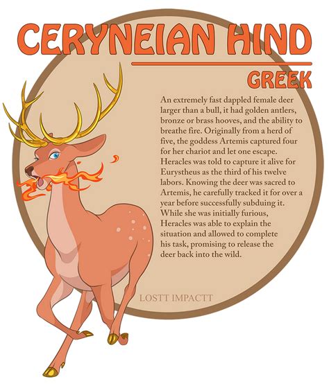 Mythological Deer Ceryneian Hind By Losttimpactt On Deviantart