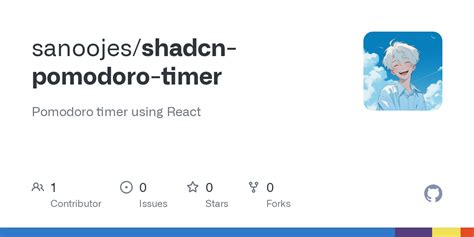 GitHub Sanoojes Shadcn Pomodoro Timer Pomodoro Timer Using React