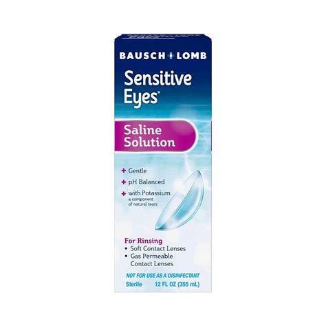 Bausch And Lomb Sensitive Eyes Saline Solution For Lenses 12 Oz Dryeye