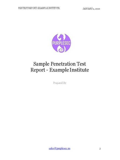 Sample Penetration Test Report Purplesec Pdf Transport Layer
