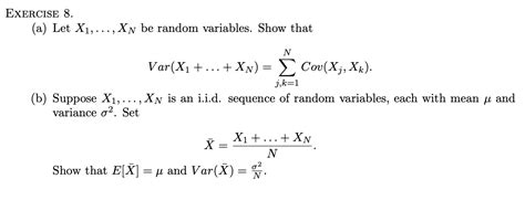 Solved EXERCISE A Let X Xn Be Random Variables Chegg