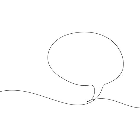 Premium Vector Speech Bubble Continuous One Line Art Drawing Dialogue Speech Bubble