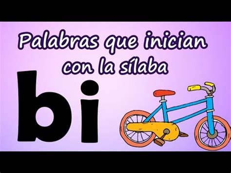 Palabras Comunes Con La S Laba Bi En Espa Ol Educatics