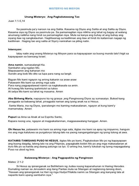 Misteryo Ng Misyon Pdf
