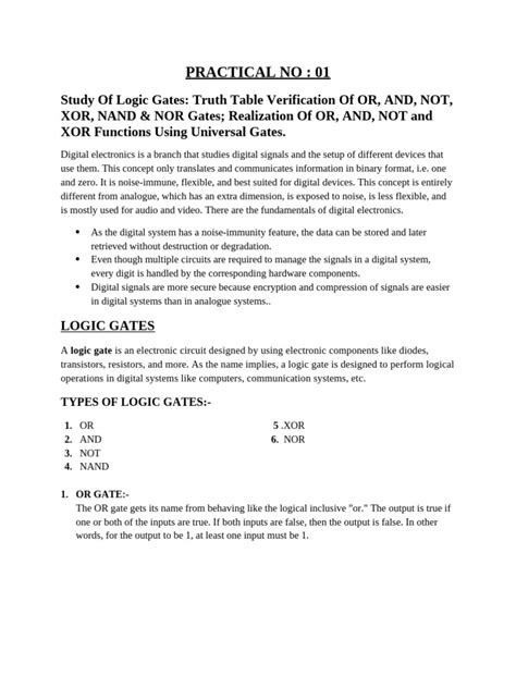 digital electronics logic gates pdf logic gate digital electronics