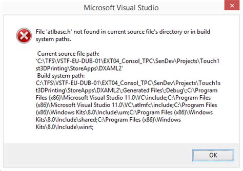 C Getting Cannot Open Include File Atlbase H No Such File Or Directory Error Stack