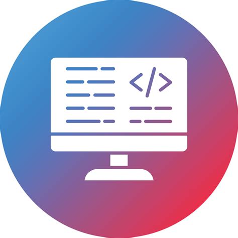 Css Code Glyph Circle Gradient Background Icon 7399113 Vector Art At