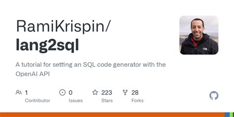 Github Ramikrispin Lang Sql A Tutorial For Setting An Sql Code Generator With The Openai Api