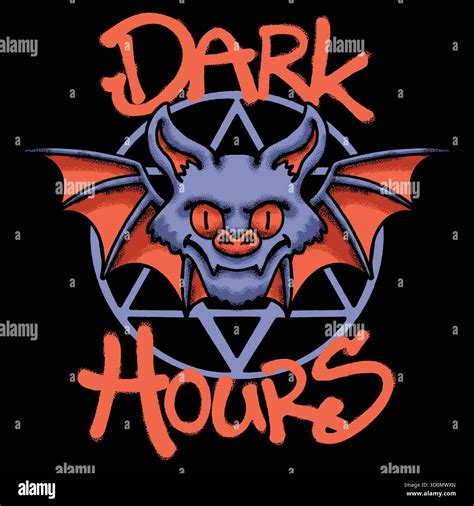 Demonic Bat For Streetwear Illustration Stock Vector Image And Art Alamy