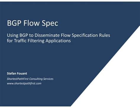 an introduction to bgp flow spec pdf computer networking computing