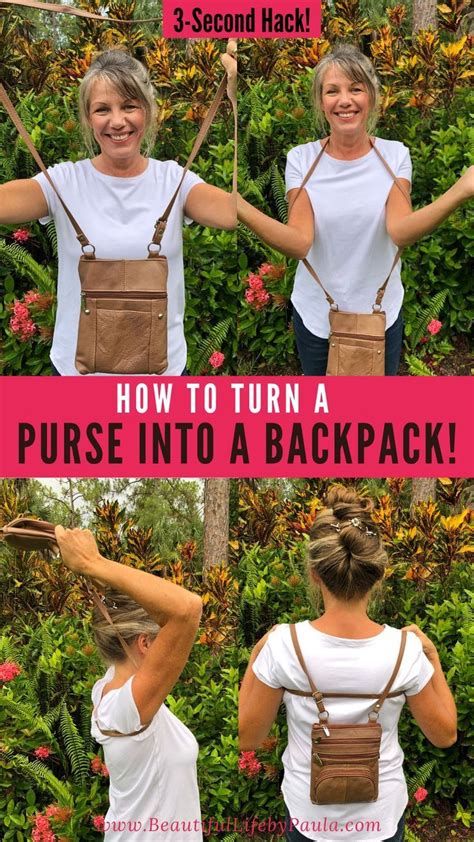 Purse To Backpack Easy 3 Step Hack