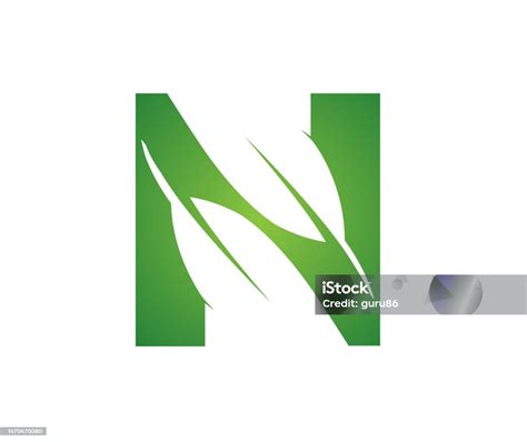 녹색 문자 N 잎 기호 벡터 알파벳 아이콘 디자인 식물에 대한 스톡 벡터 아트 및 기타 이미지 식물 알파벳 N 디자인 Istock