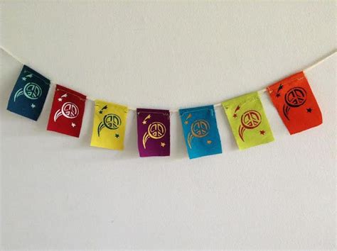 Mini Peace Prayer Flags Mini Prayer Flag Travel Set Etsy