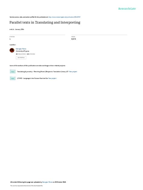 parallel texts in translating and interpreting pdf translations