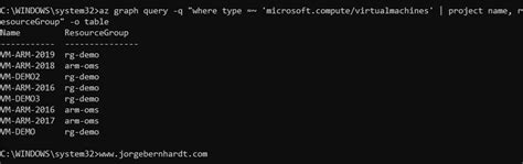Run Azure Resource Graph Queries Using Azure Cli · Jorge Bernhardt