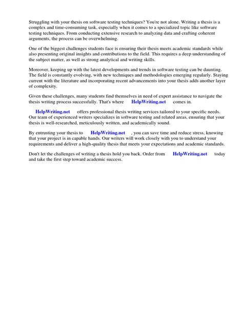 thesis on software testing techniques pdf software testing software