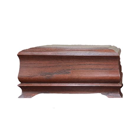 Solid Oak Dark Finish Rectangular Wood Cremation Urn