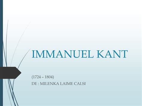 Immanuel Kant Pptx