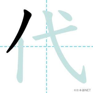 【jlpt N4漢字】「代」の意味・読み方・書き順 日本語net
