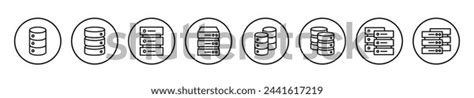 Database Icon Vector Illustration Database Sign Stock Vector Royalty Free 2441617219