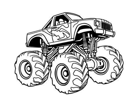 Monster Truck Coloring Page Free Printable Coloring Page