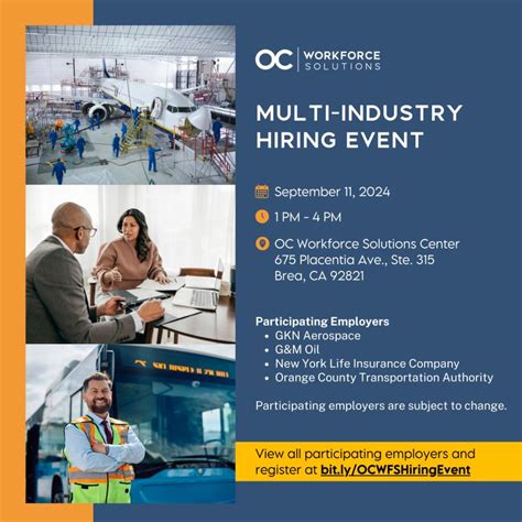Ocworkforcesolutions Hiringevent Brea Oc Workforce And Economic