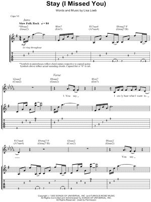 Download Digital Sheet Music Of Lisa Loeb For Guitar Notes And Tablatures