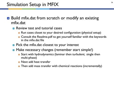 Ppt Using Mfix To Solve Multiphase Flow Problems A Tool For Better Understanding Fluidization