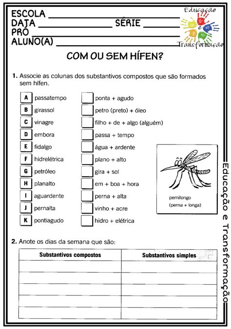 Atividades Sobre Substantivo Simples E Composto O Ano Sobre Isso My Xxx Hot Girl