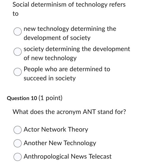 Solved Social Determinism Of Technology Refers Tonew