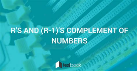 How To Find Rs And R S Complement Of Numbers