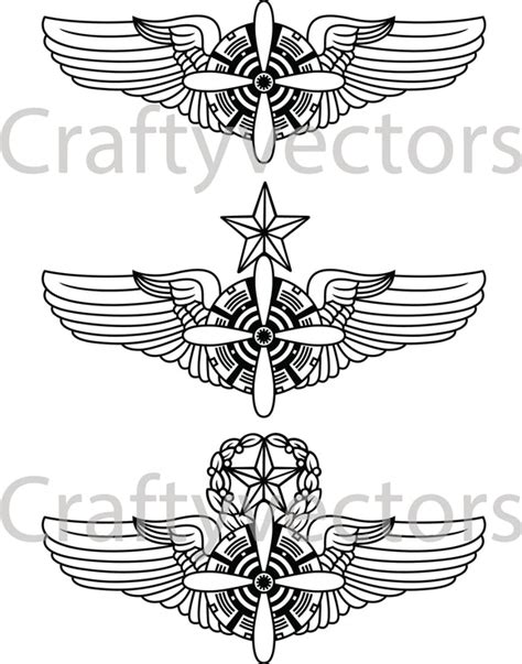 Ww2 Flight Engineer Badge Vector File Crafty Vectors