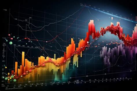 Premium Photo Colorful Candlestick Chart And Data Generative Ai