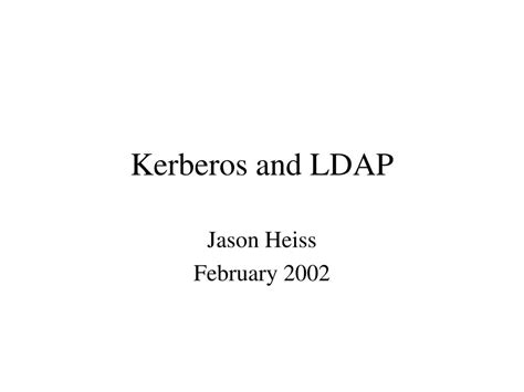 PPT Kerberos And LDAP PowerPoint Presentation Free Download ID 3363033