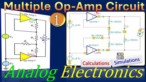 Analog Electronics ⭐ Multiple Op Amp Circuit Example 1 ⭐ Calculations