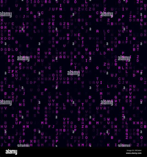 Abstract Matrix Background Magenta Sparse Alphabet Letters Background Medium Sized Seamless