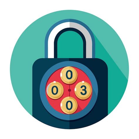 Premium Vector Close Up Of Combination Lock With Circle Of Numbers And Code To Unlock Using As