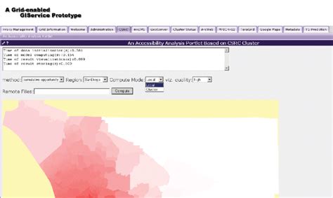 The Local Basedcluster Based Accessibility Analysis Portlet
