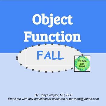 Object Function Fall By Toy Time With Tonya TPT